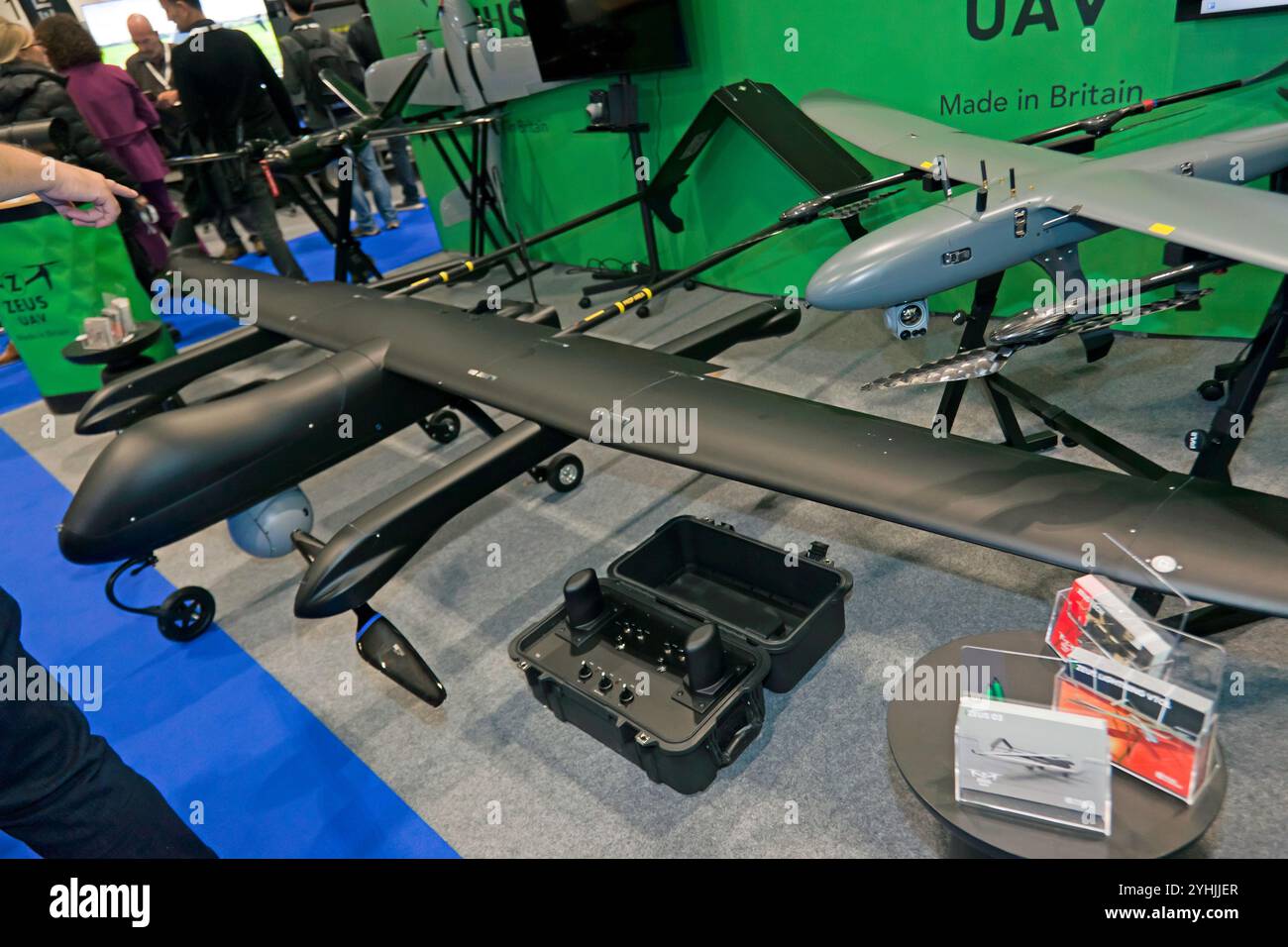 View of the Zeus UAV Stand showing some of their Unmanned Aircraft ...