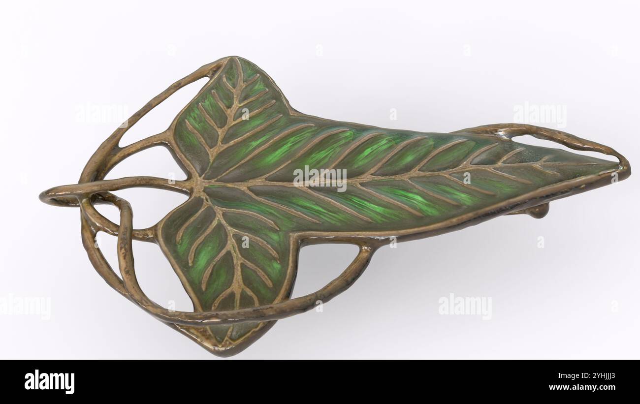 elven leaf with white background Stock Photo - Alamy