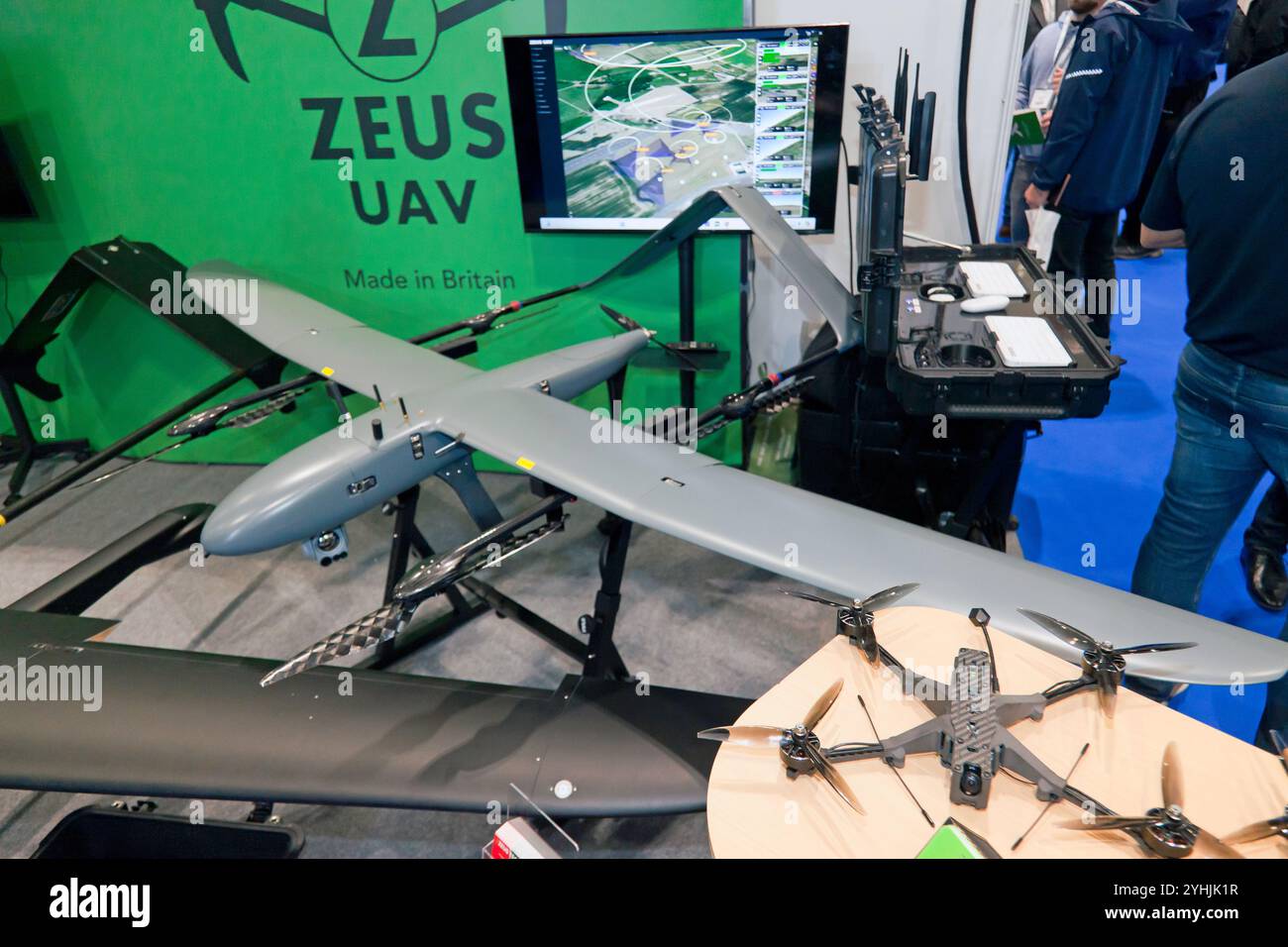 View of the Zeus UAV Stand showing some of their Unmanned Aircraft ...