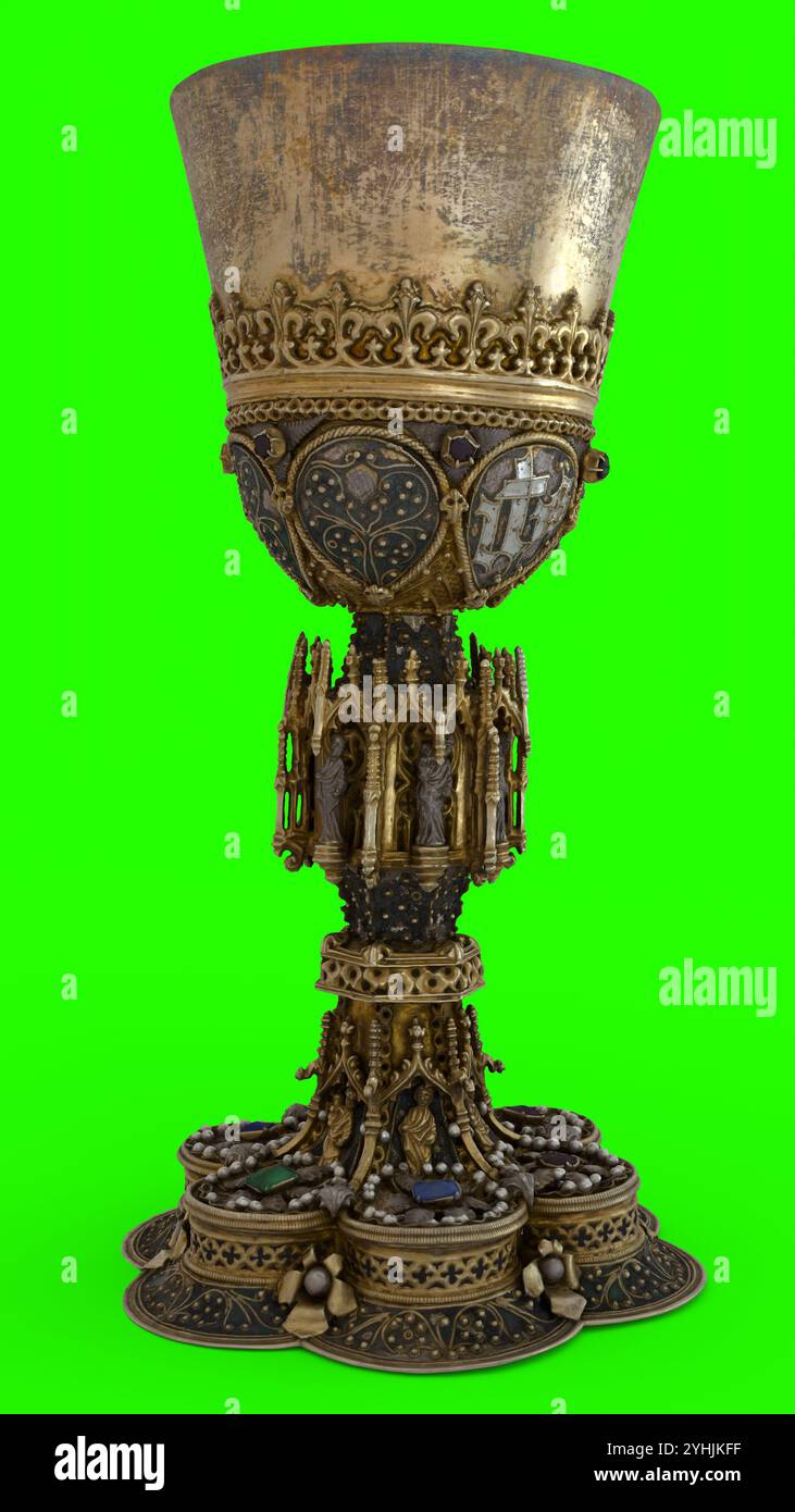 gothic chalice with green background Stock Photo - Alamy