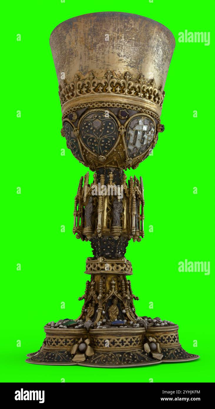 gothic chalice with green background Stock Photo - Alamy