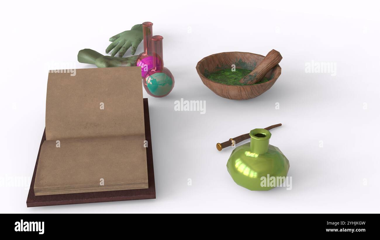 herb lab with white background Stock Photo - Alamy