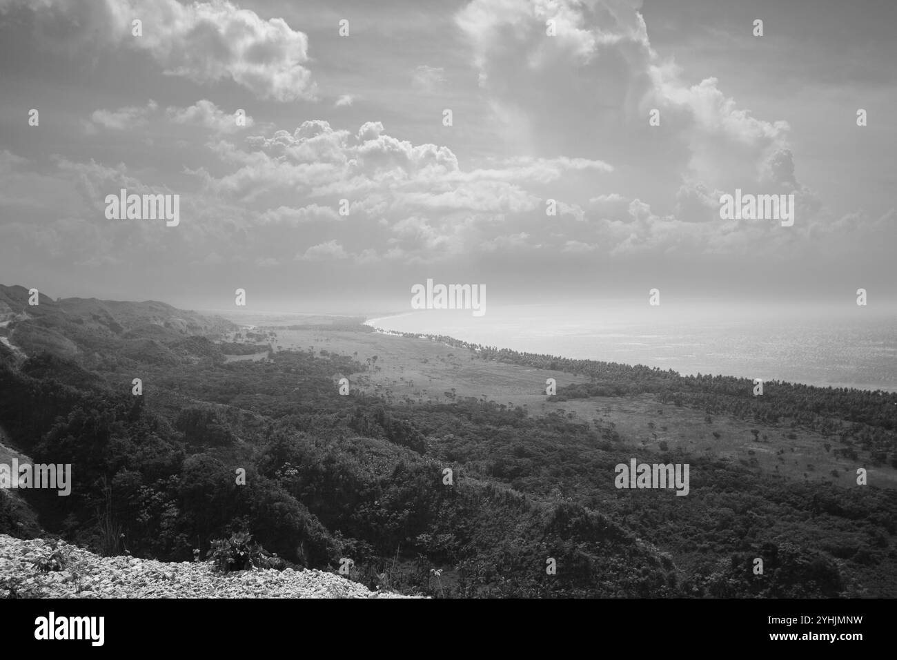 A breathtaking coastal landscape stretches towards the horizon, with ...