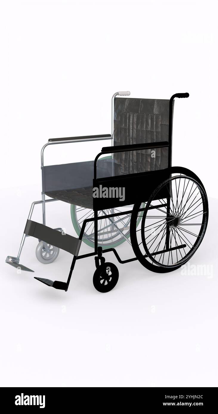 wheel chair with white background Stock Photo - Alamy