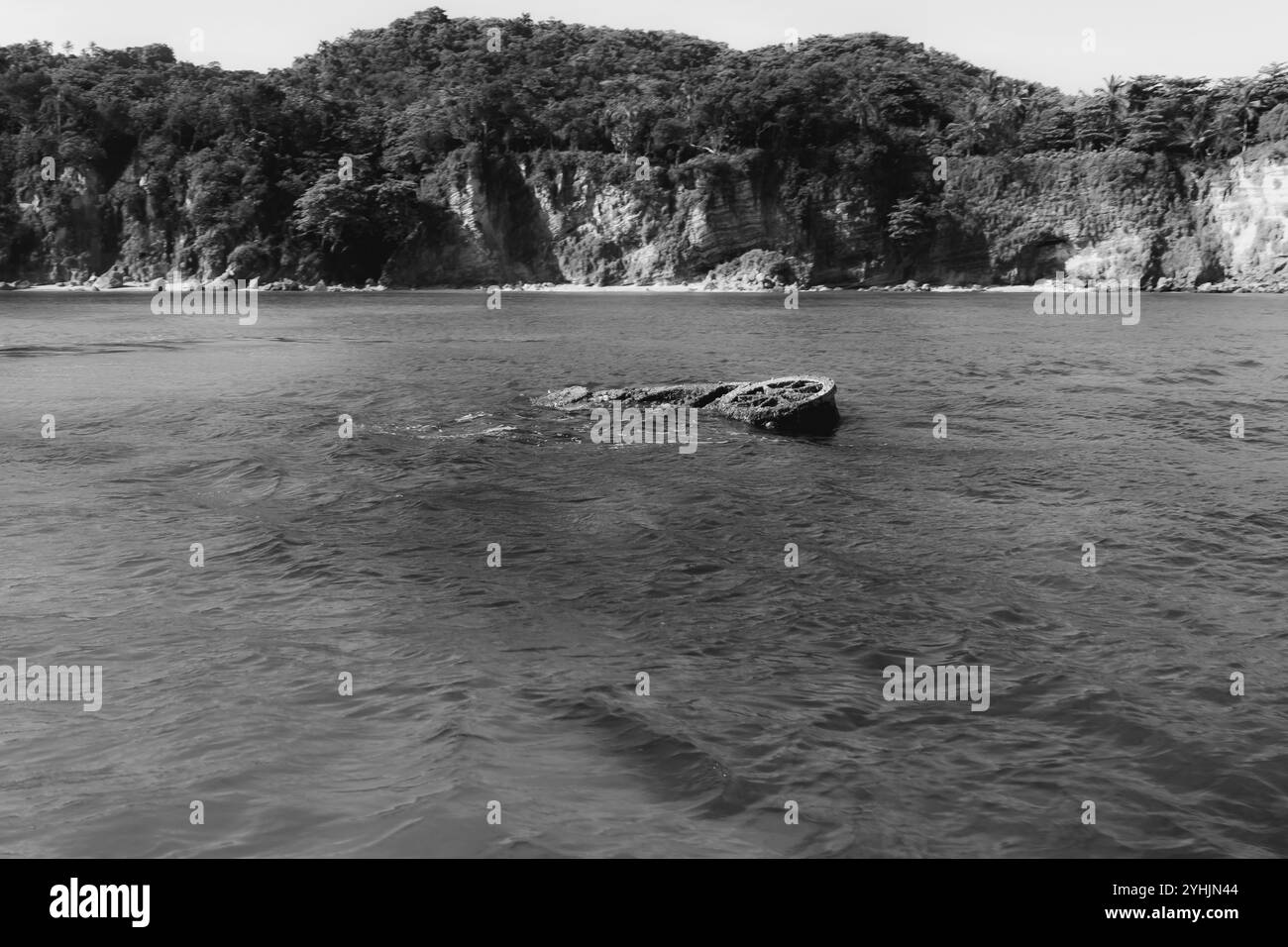Cliff oceanside beach cliff oceanside Black and White Stock Photos ...