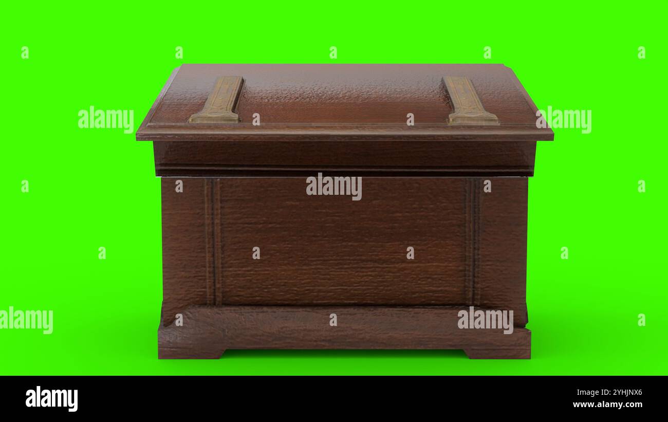 open treasure Box with green background Stock Photo - Alamy