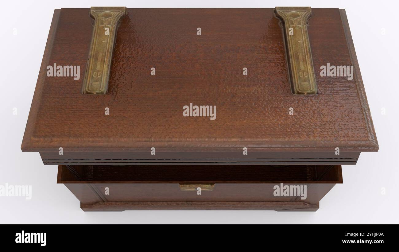 open treasure Box with white background Stock Photo - Alamy