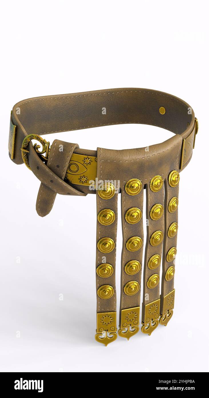 roman soldier belt with white background Stock Photo - Alamy
