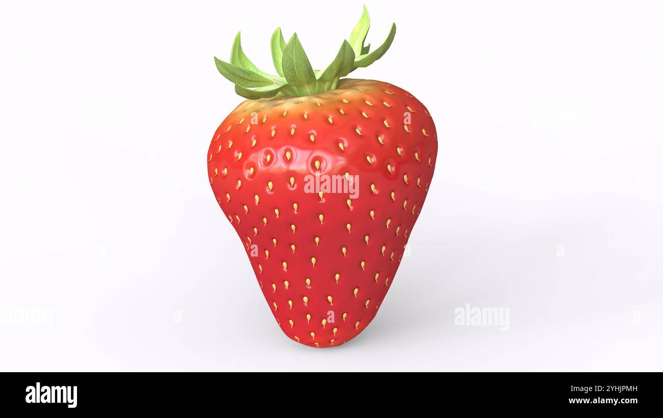 strawberry with white background Stock Photo - Alamy