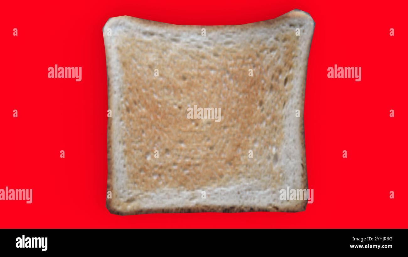Toasted Bread with red background Stock Photo - Alamy