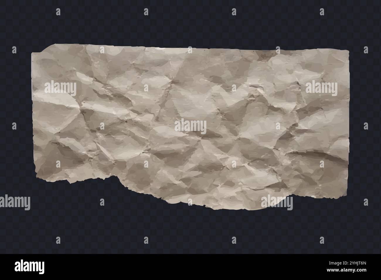 Crumpled kraft paper, torn wrinkled pieces of kraft paper, brown scraps ...