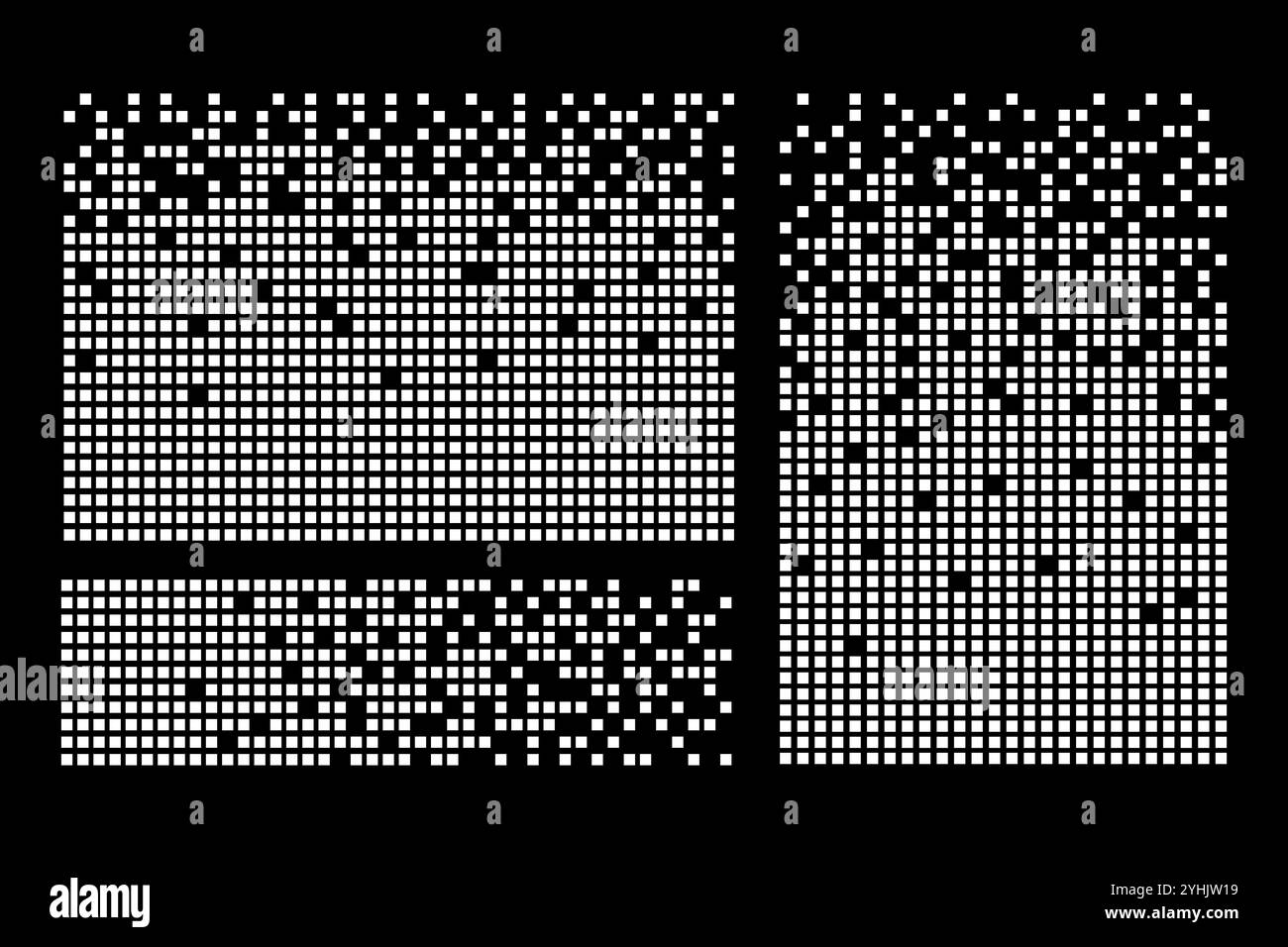 Pixel decay background. Scattered dotted pattern. Decay effect. Decay ...