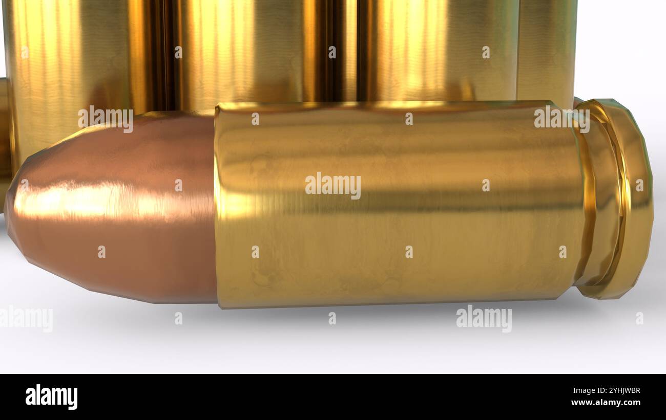 9mm caliber with white background Stock Photo - Alamy