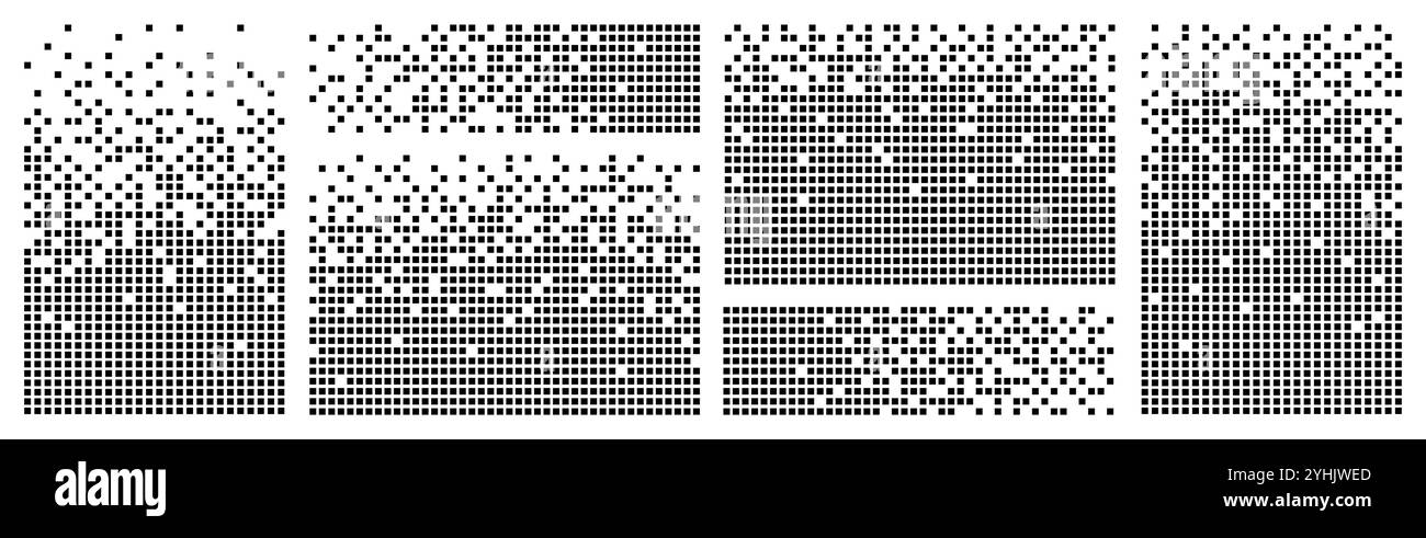 Pixel decay background. Scattered dotted pattern. Decay effect. Decay ...