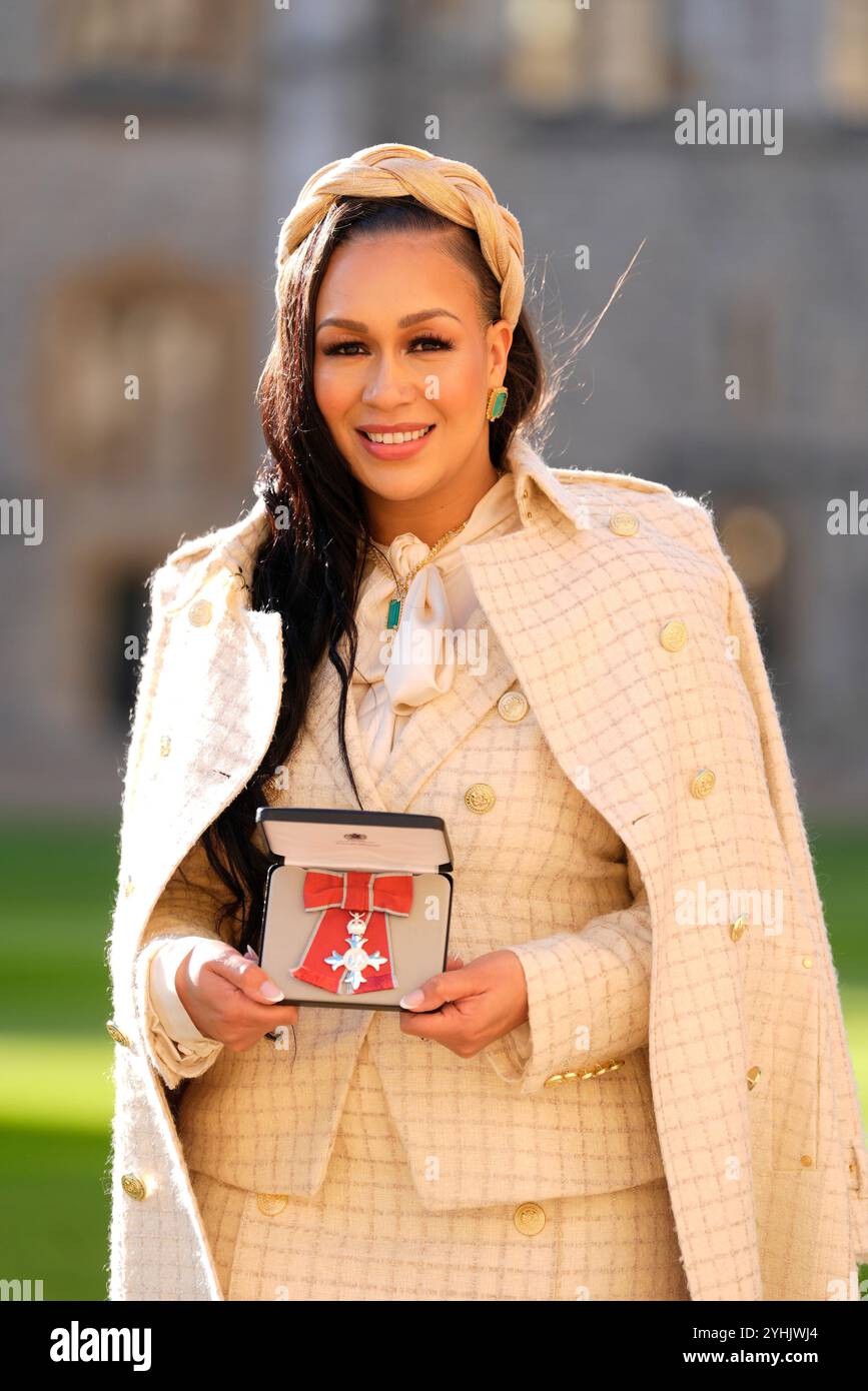 Rebecca Ferguson after being made an MBE (Member of the Order of the ... Rebecca Ferguson after being made an MBE (Member of the Order of the ...