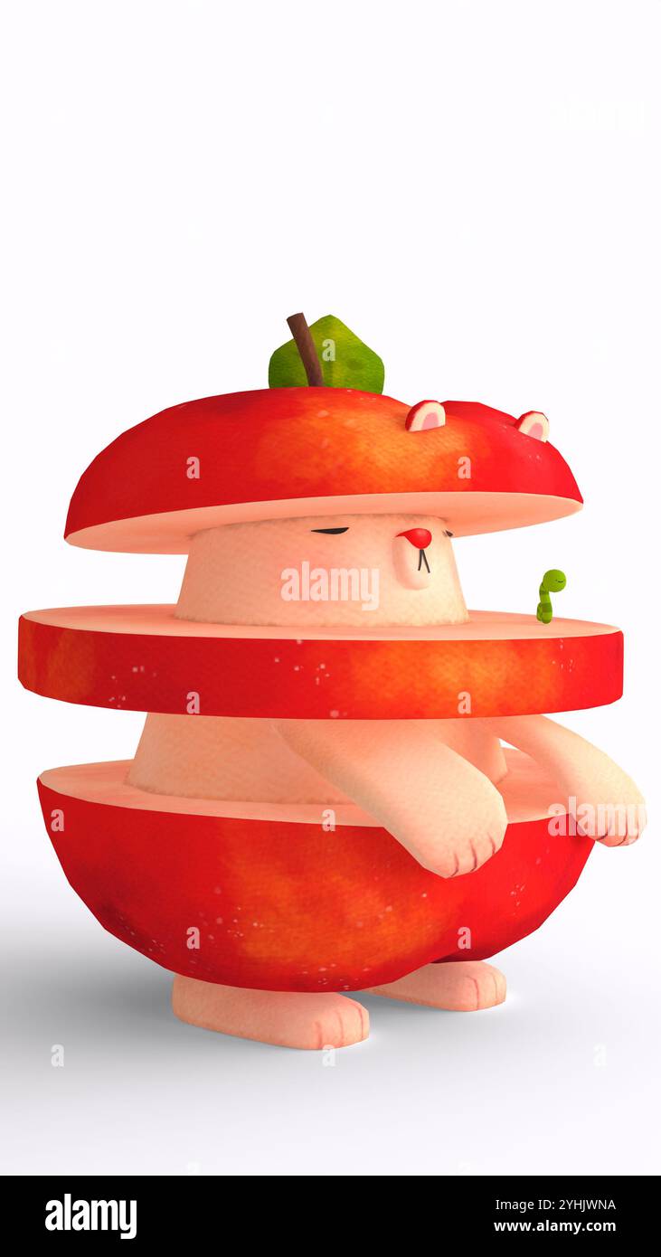 apple bear with white background Stock Photo - Alamy