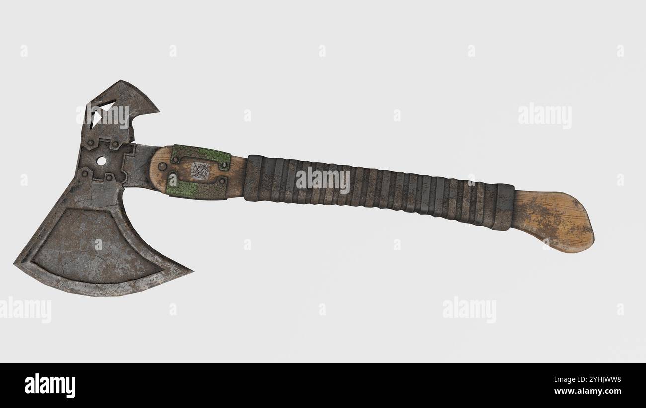 wooden axe with white background Stock Photo - Alamy