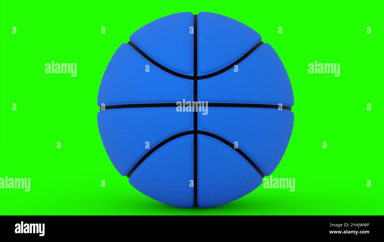 Basketball with green background Stock Photo - Alamy
