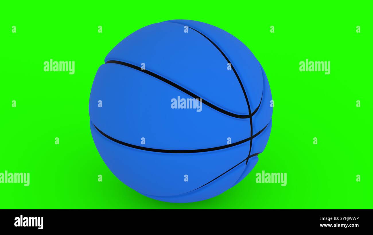 Basketball with green background Stock Photo - Alamy