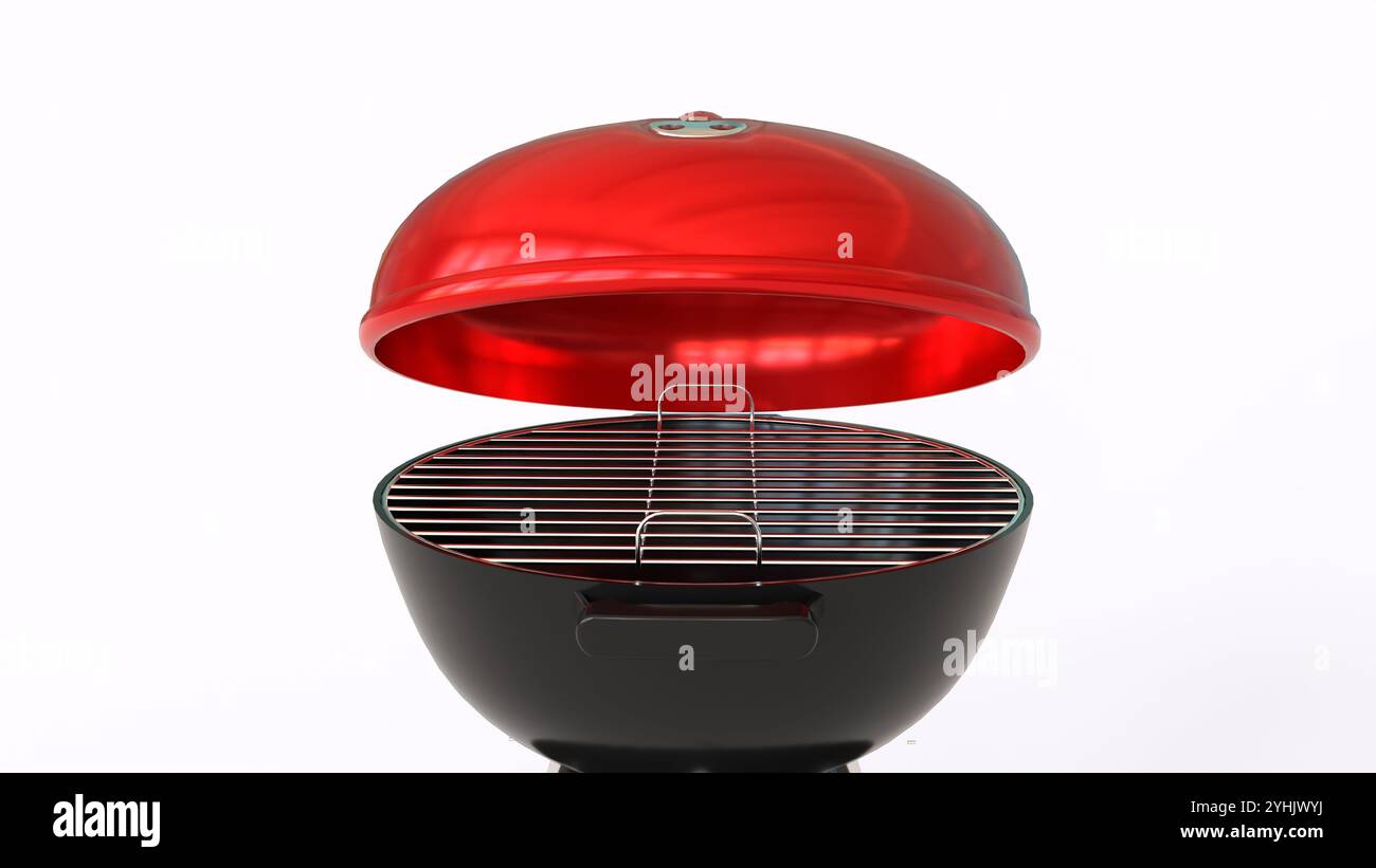 barbecue with white background Stock Photo - Alamy