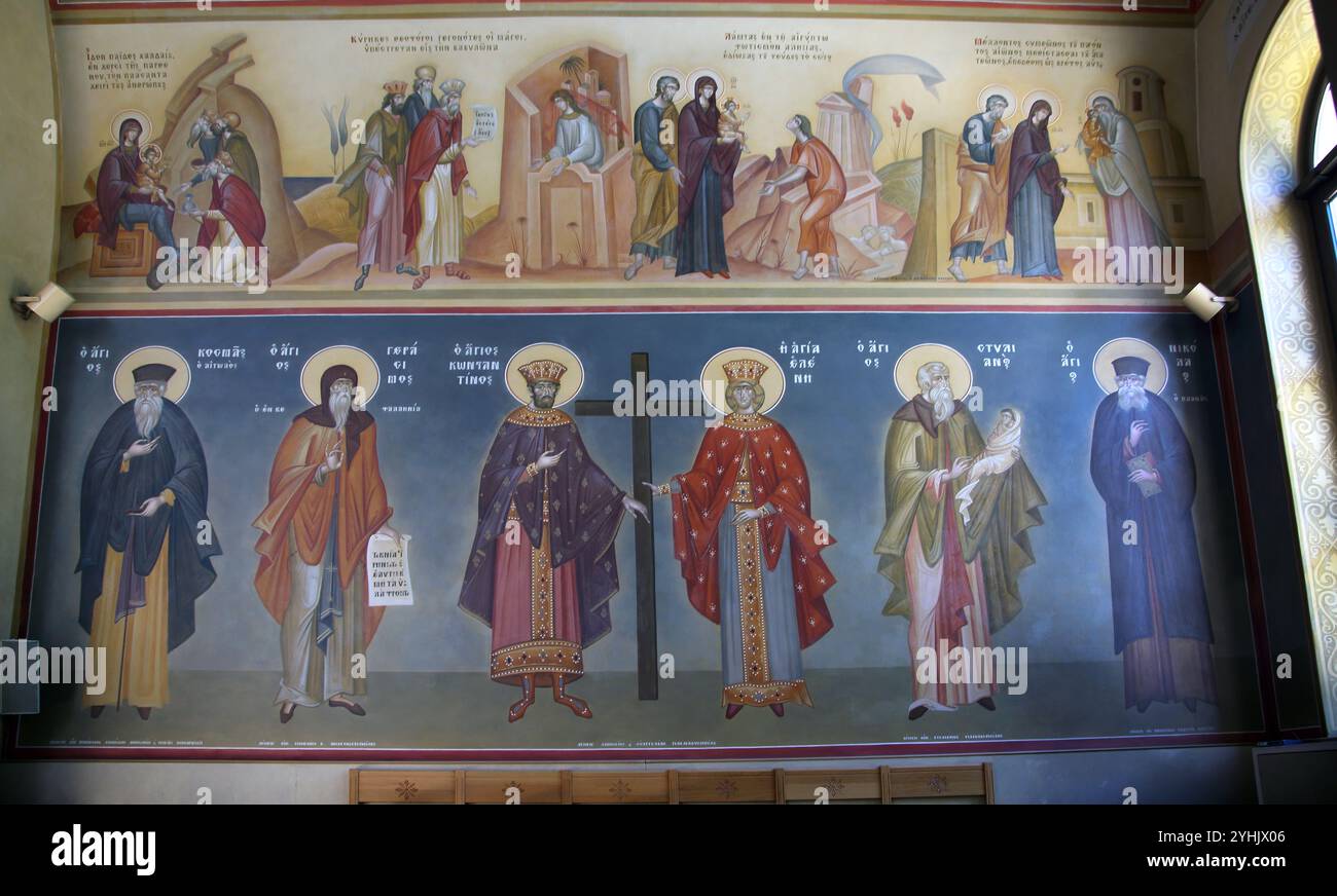 Icons of Saints and a Biblical Scene in Panagia Faneromeni Greek ...