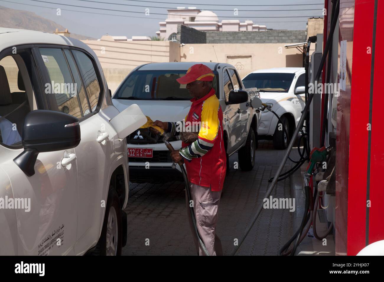 shell petrol station al hamra oman middle east Stock Photo - Alamy