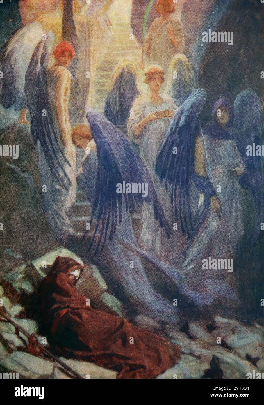 Illustration of Jacob's Dream - While Sleeping Jacob has a Dream from ...