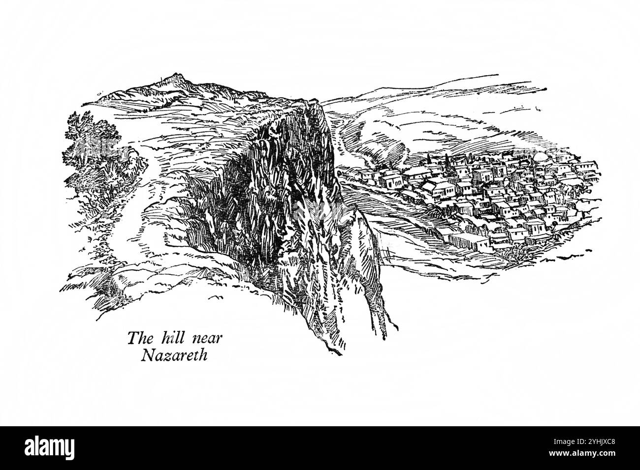 Illustration of the Hill above the Town of Nazareth where the People ...