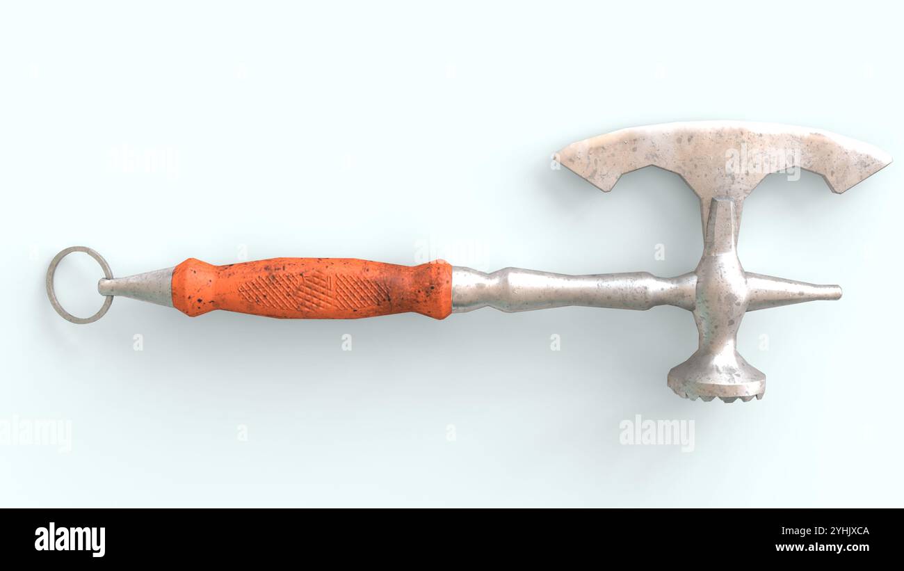 butcher poleaxe with white background Stock Photo - Alamy