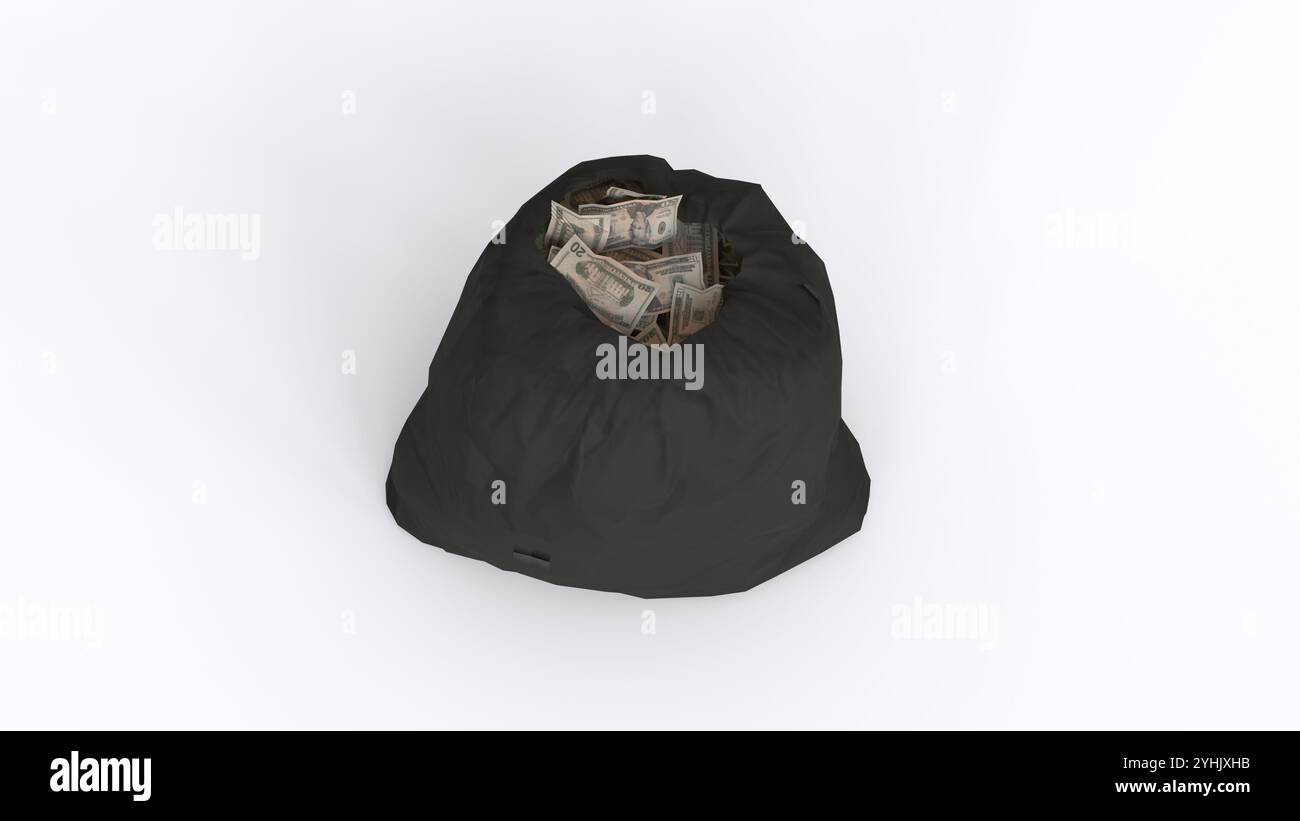 cash sack with white background Stock Photo - Alamy