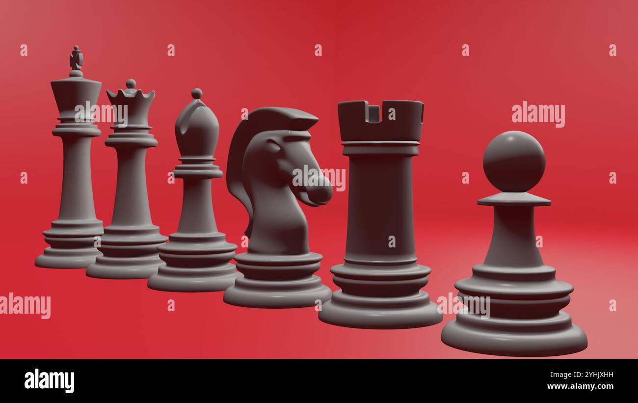 3d pawn in chess with different different background Stock Photo - Alamy