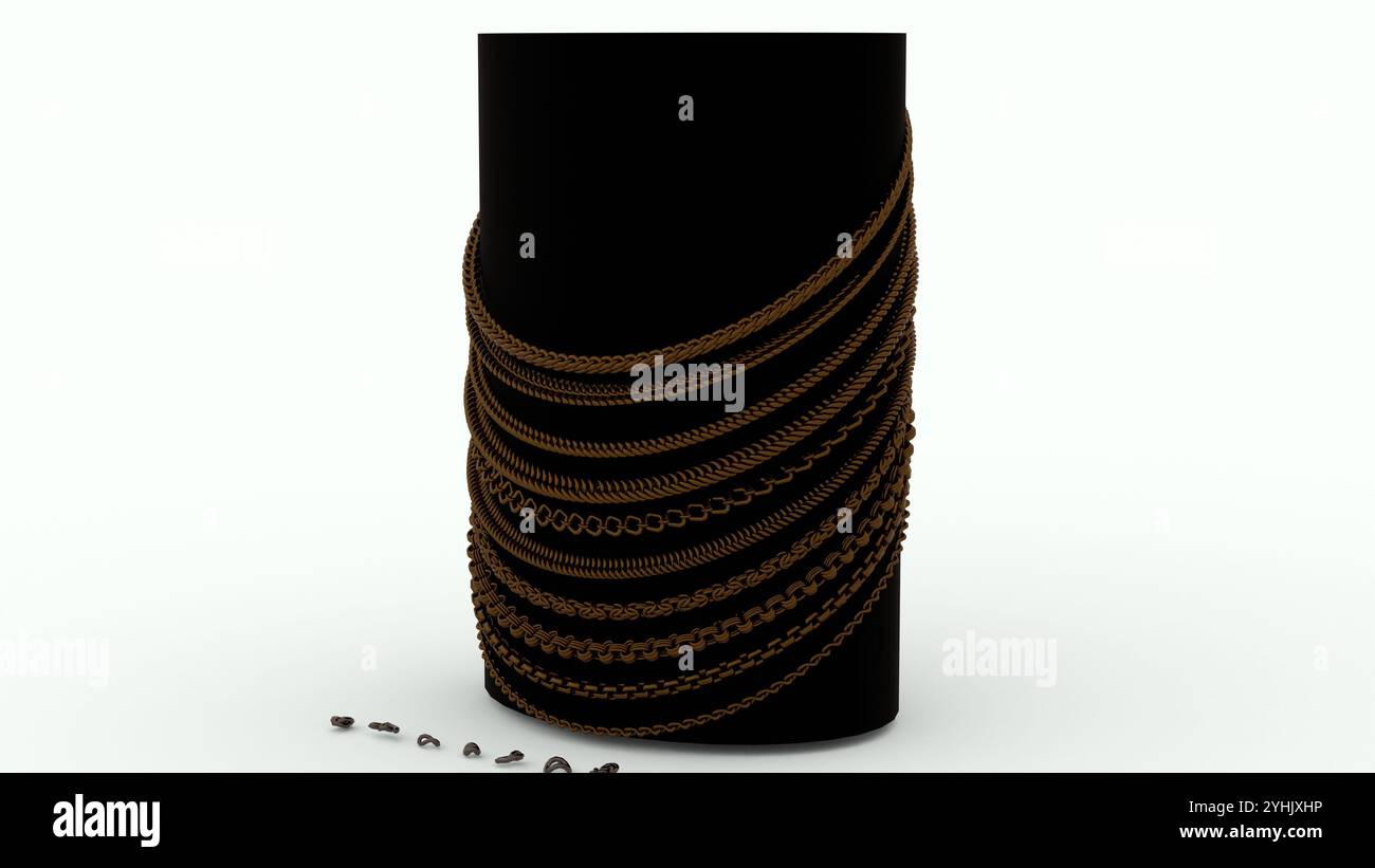 chain set with white background Stock Photo - Alamy