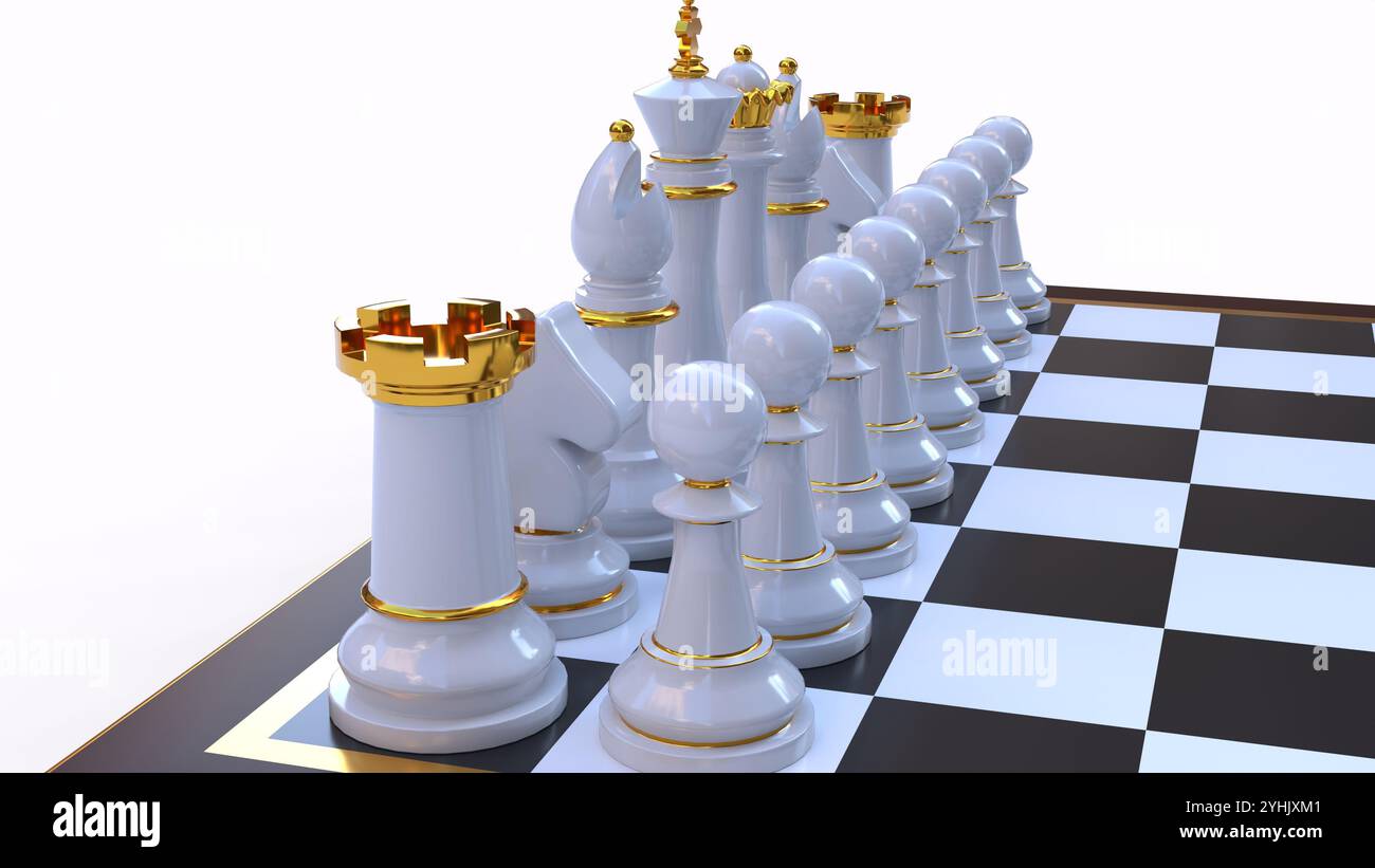 chess board game with different different angle view Stock Photo - Alamy
