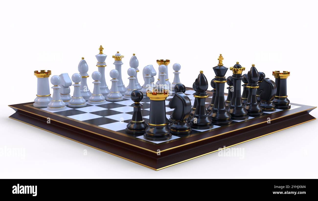 chess board game with different different angle view Stock Photo - Alamy