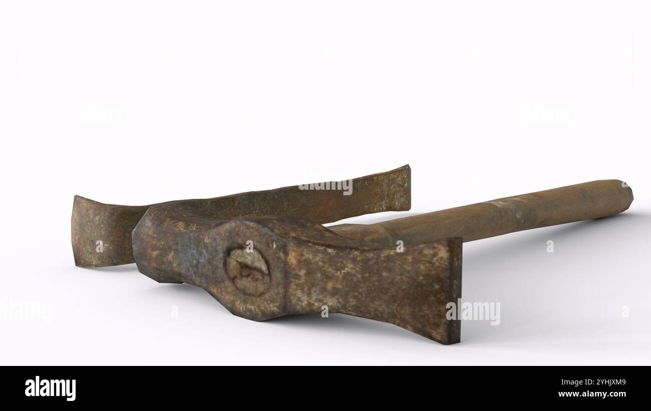 chisel hammer with white background Stock Photo - Alamy