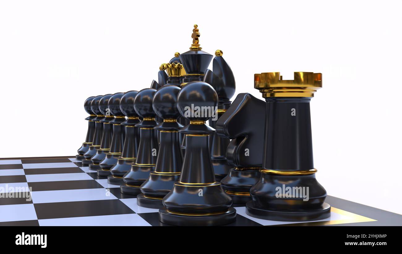 chess board game with different different angle view Stock Photo - Alamy