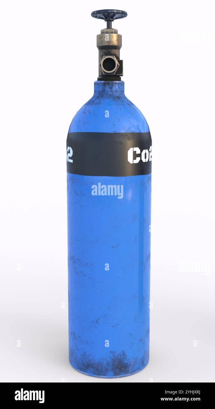 Co2 Gas Cylinder with white background Stock Photo - Alamy