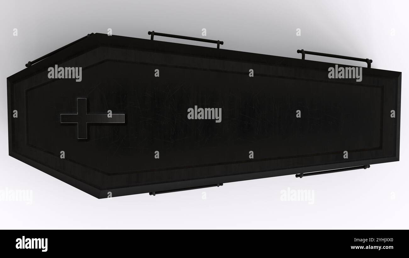 coffin Box with white background Stock Photo - Alamy