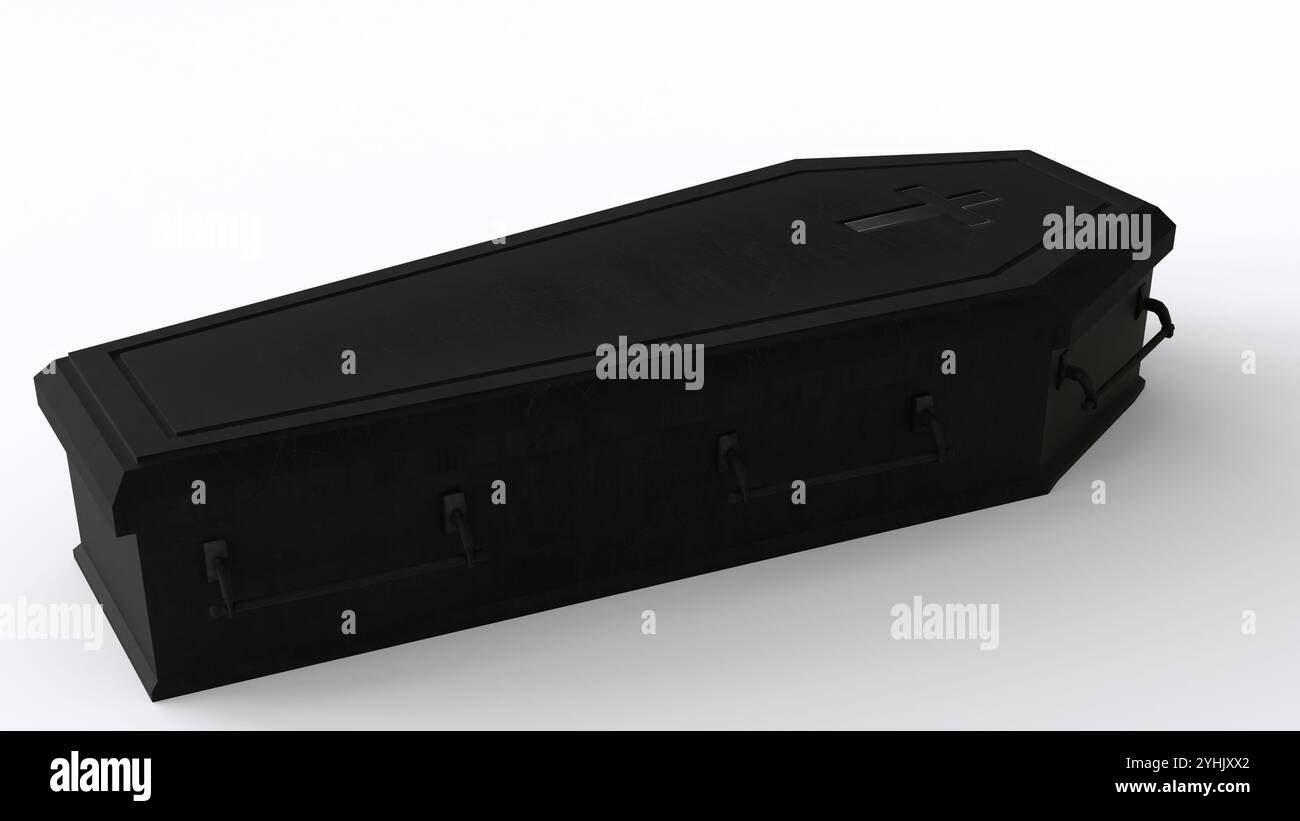 coffin Box with white background Stock Photo - Alamy
