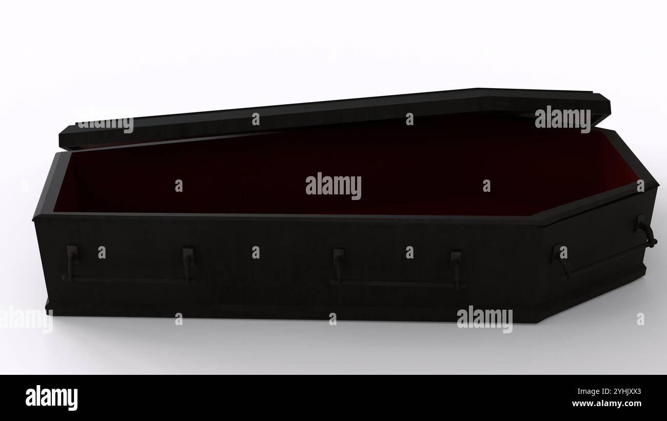 coffin Box with white background Stock Photo - Alamy
