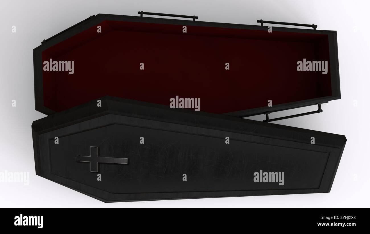 coffin Box with white background Stock Photo - Alamy