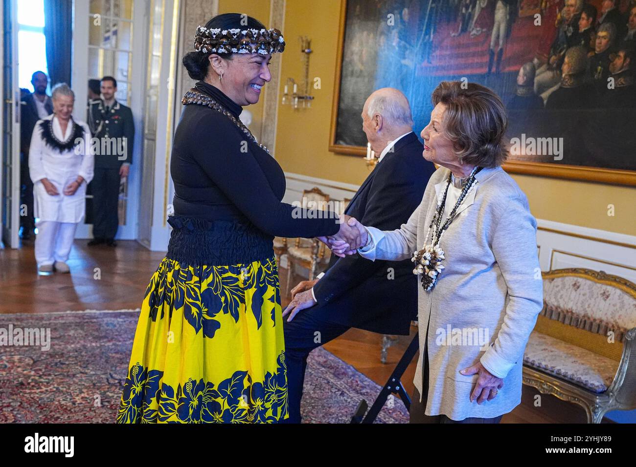 Oslo 20241112. Norwegian King Harald and Queen Sonja, who had received ...