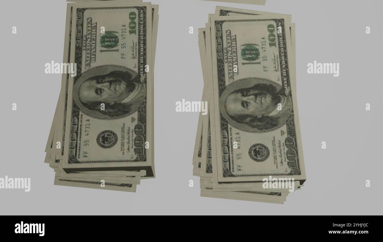Bundles of hundred dollar bills hi-res stock photography and images - Alamy