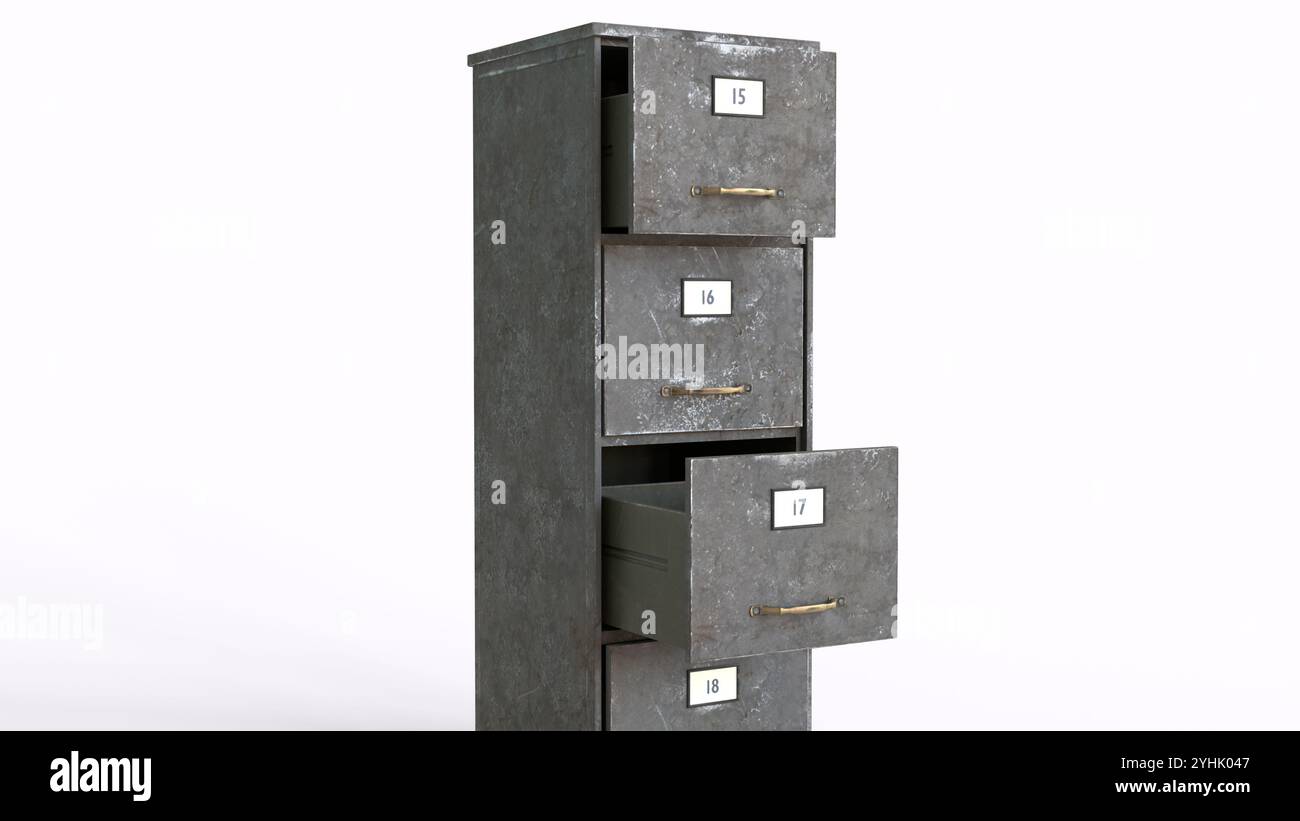 file cabinet and doors with white background Stock Photo - Alamy