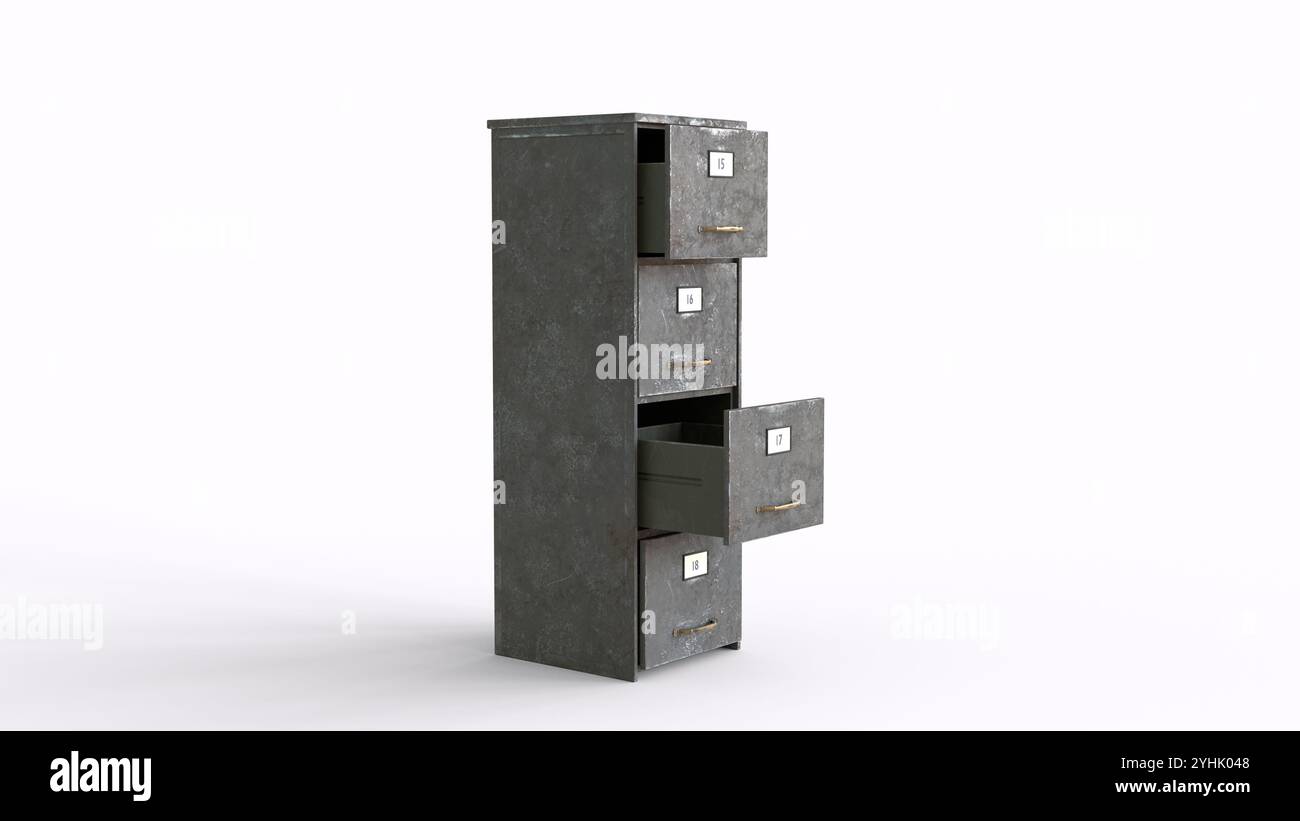 file cabinet and doors with white background Stock Photo - Alamy