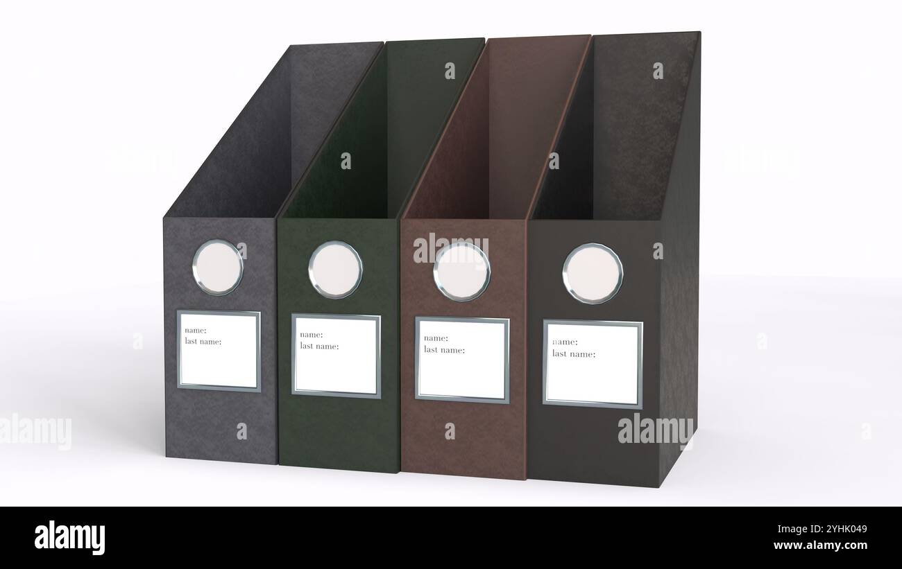 files or folder with white background Stock Photo - Alamy