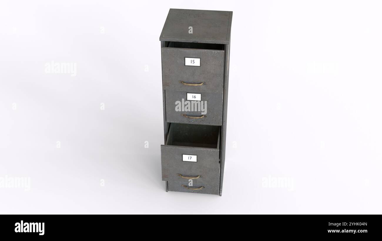 file cabinet and doors with white background Stock Photo - Alamy