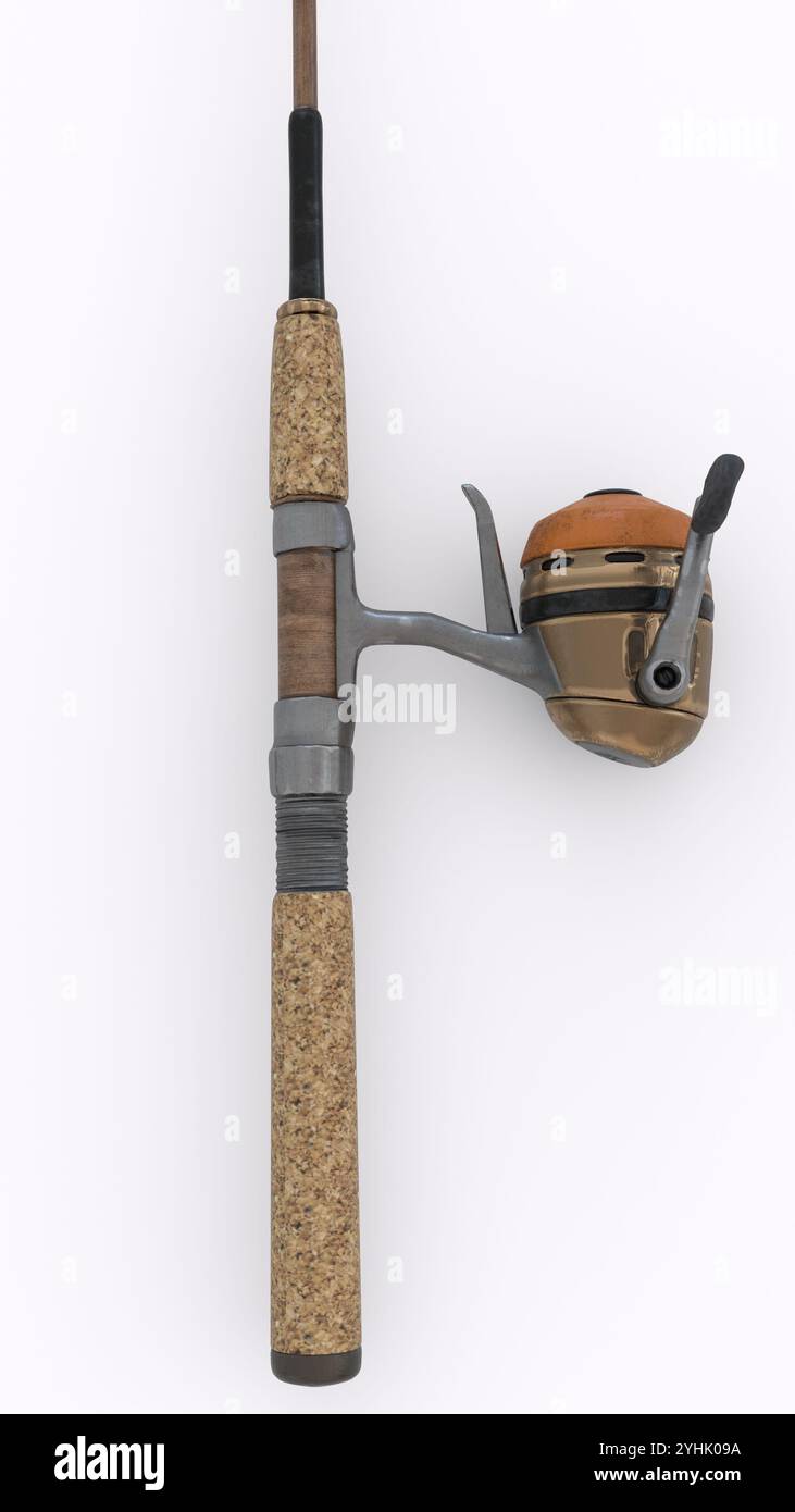 fish hunting stick with white background Stock Photo - Alamy