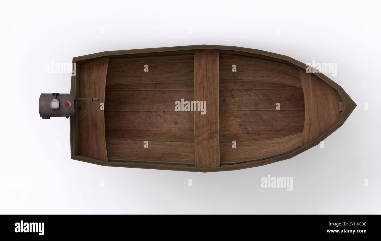 wooden boat with white background Stock Photo - Alamy