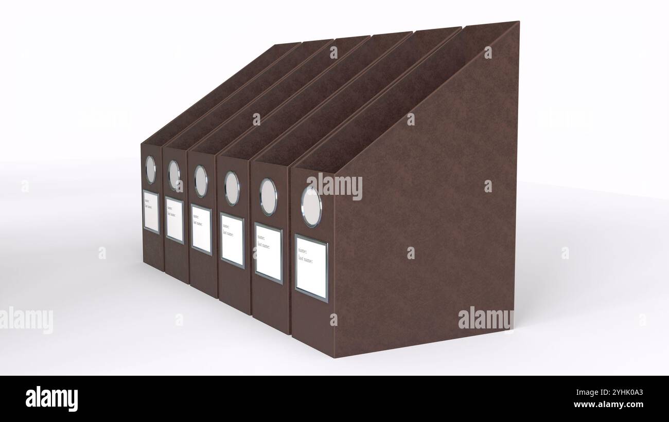 files or folder with white background Stock Photo - Alamy